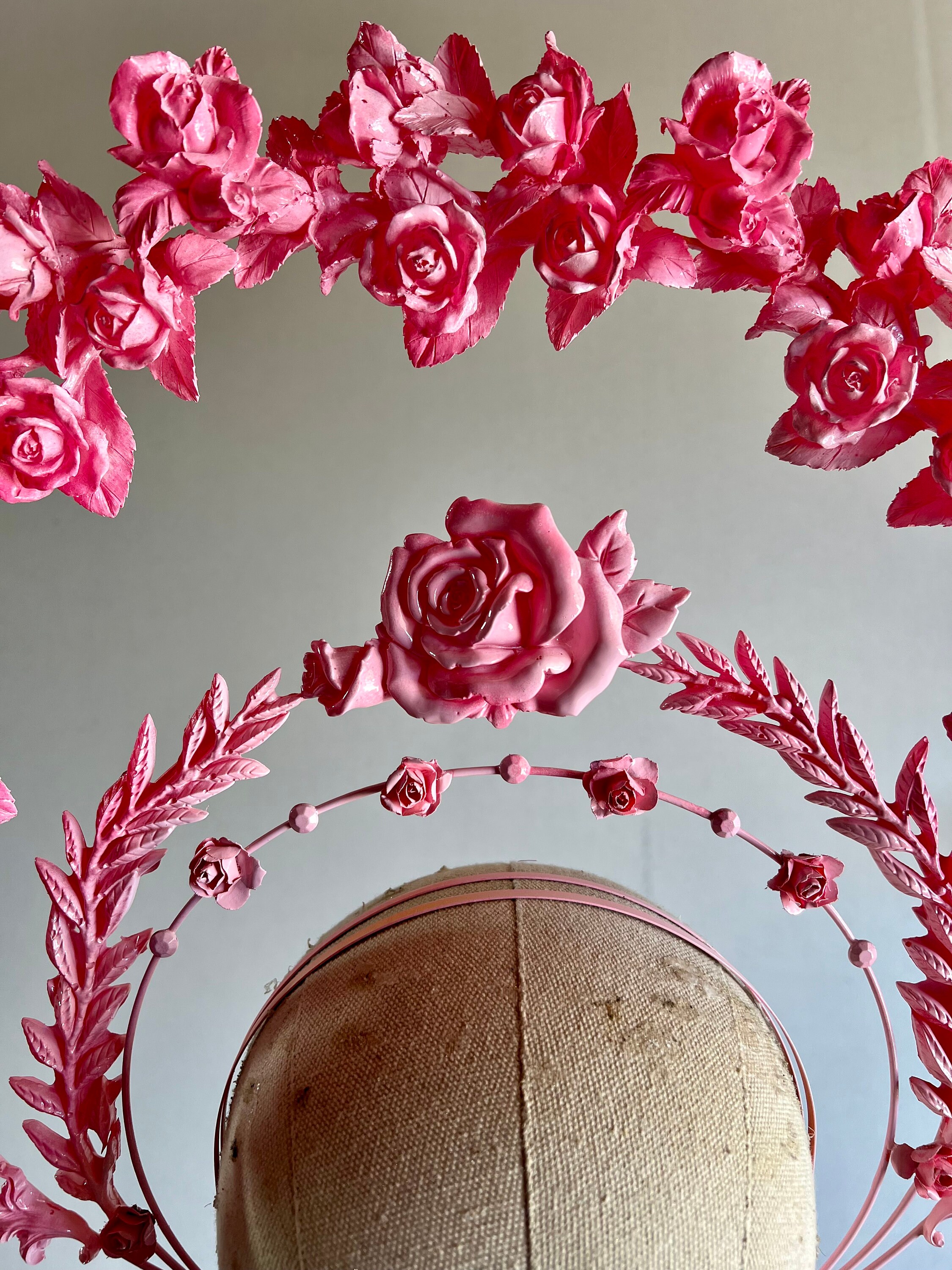 Pink Rose Headpiece - Etsy