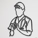 Doctor Metal Decor, Minimalist Line Art, Home Wall Art, Hangable Doctor ...