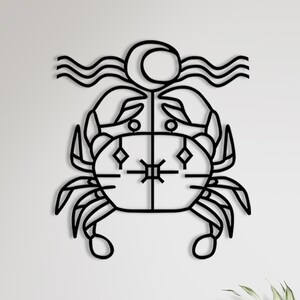 Cancer Sign Wall Decor, Metal Horoscope Sign Decor, Cancer Sign Metal ...