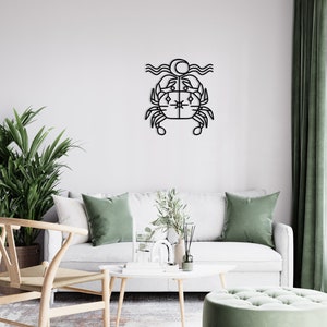 Cancer Sign Wall Decor, Metal Horoscope Sign Decor, Cancer Sign Metal ...
