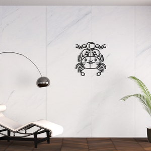 Cancer Sign Wall Decor, Metal Horoscope Sign Decor, Cancer Sign Metal ...