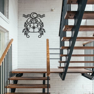 Cancer Sign Wall Decor, Metal Horoscope Sign Decor, Cancer Sign Metal ...