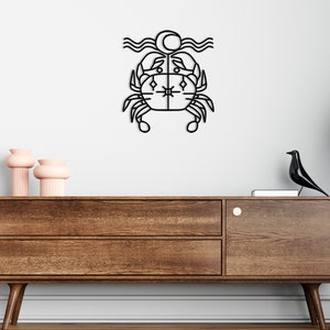 Cancer Sign Wall Decor, Metal Horoscope Sign Decor, Cancer Sign Metal ...