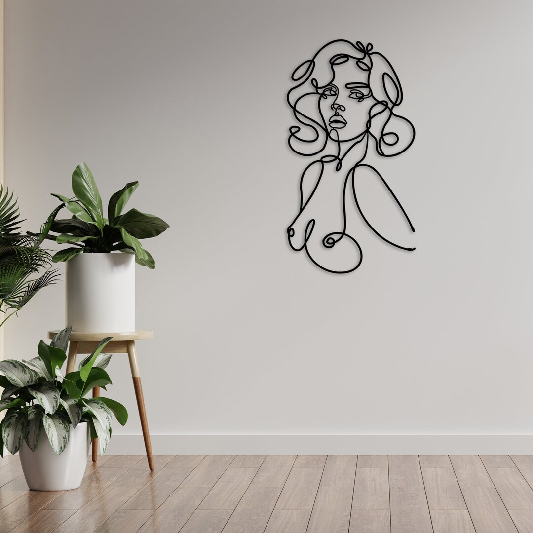 Metal Line Art, Women Metal Wal Decor, Minimalist Line Art, Sexy Women ...