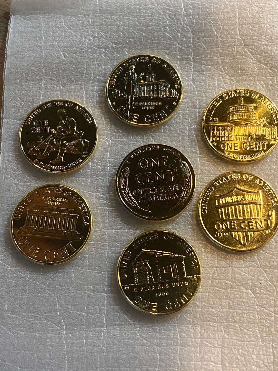 24k Gold Plated Penny Collection 7 Different Lincoln Cents. - Etsy