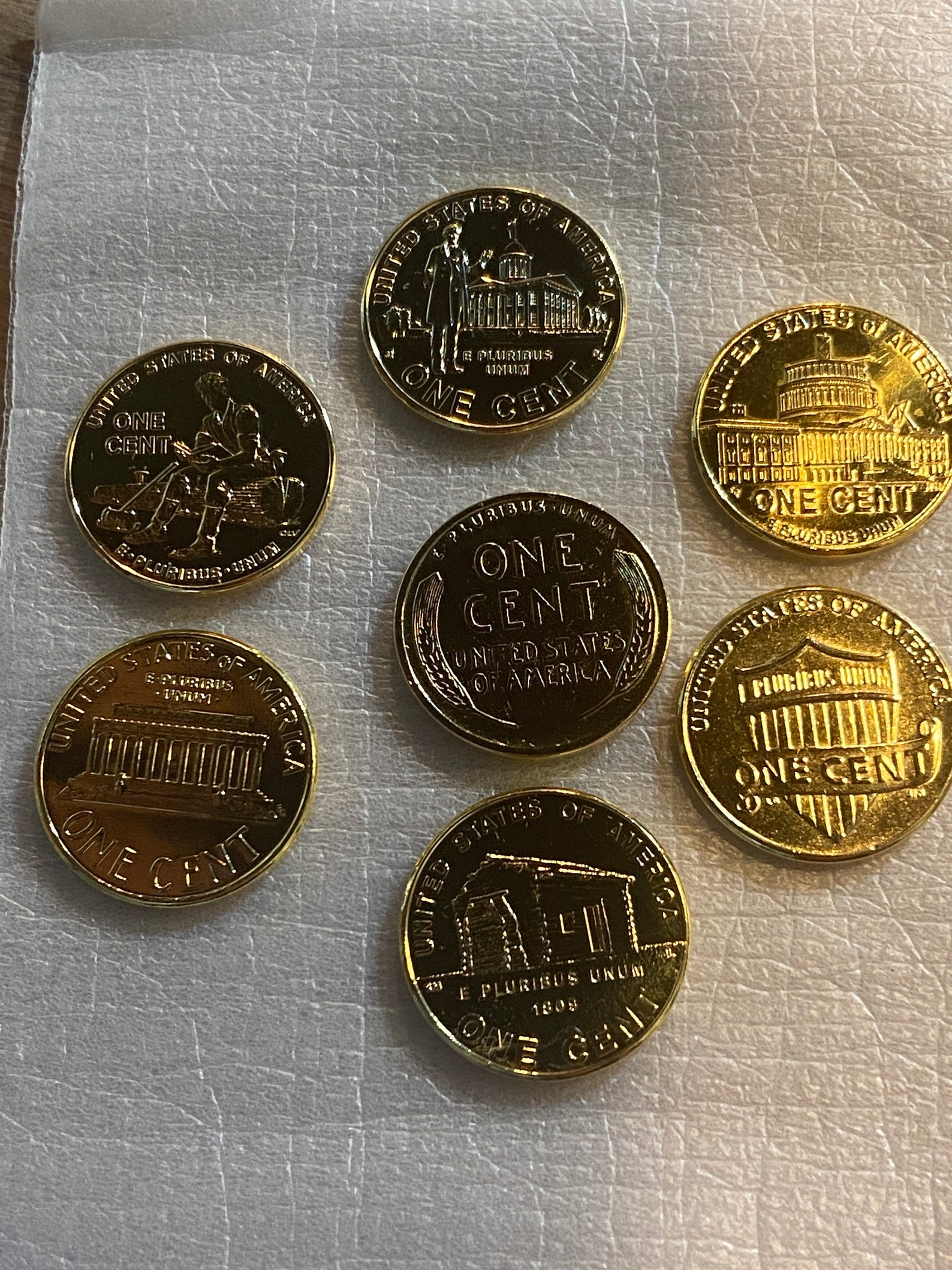 24k Gold Plated Penny Collection 7 Different Lincoln Cents. - Etsy