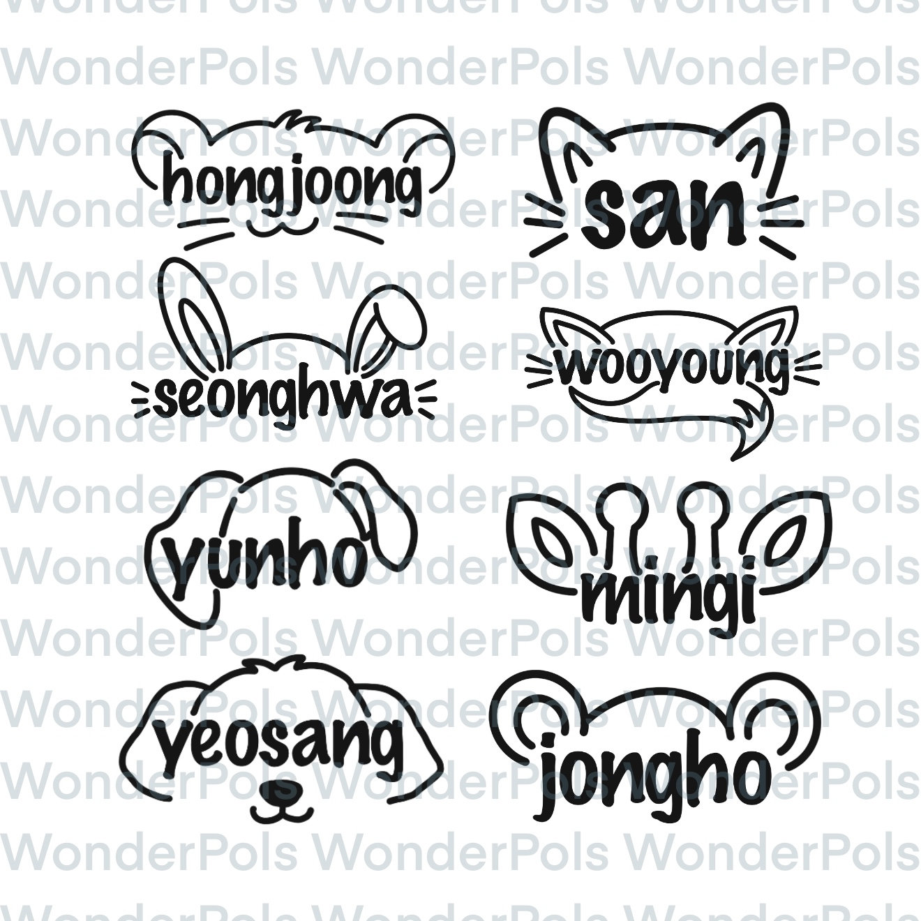 ATEEZ Animal Decal KPOP Decal - Etsy Australia