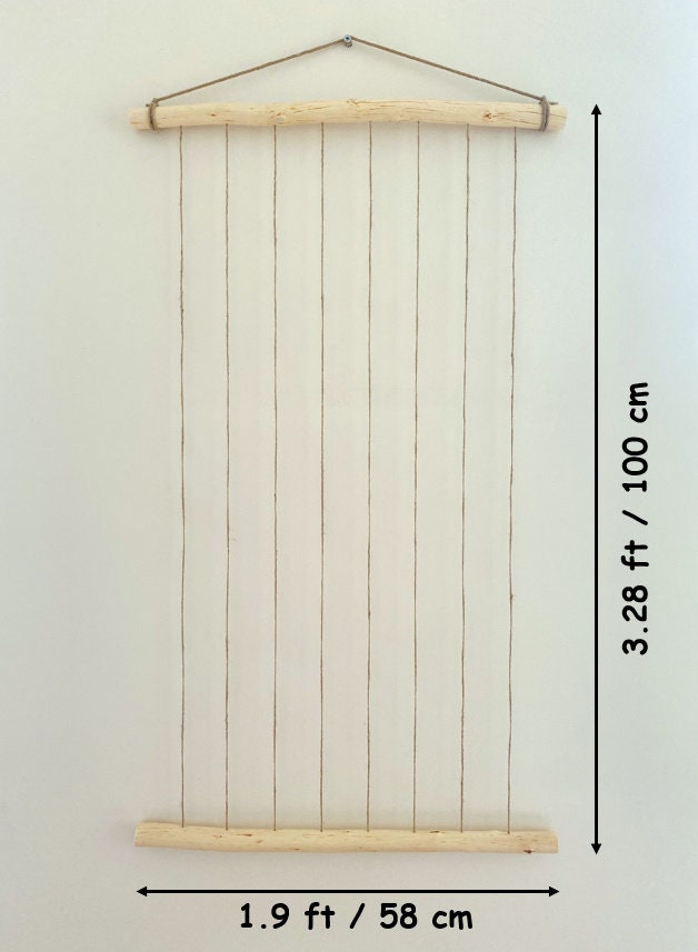 Large Natural Wood Photo Frame With Mini Pegs Twine Photo Display ...
