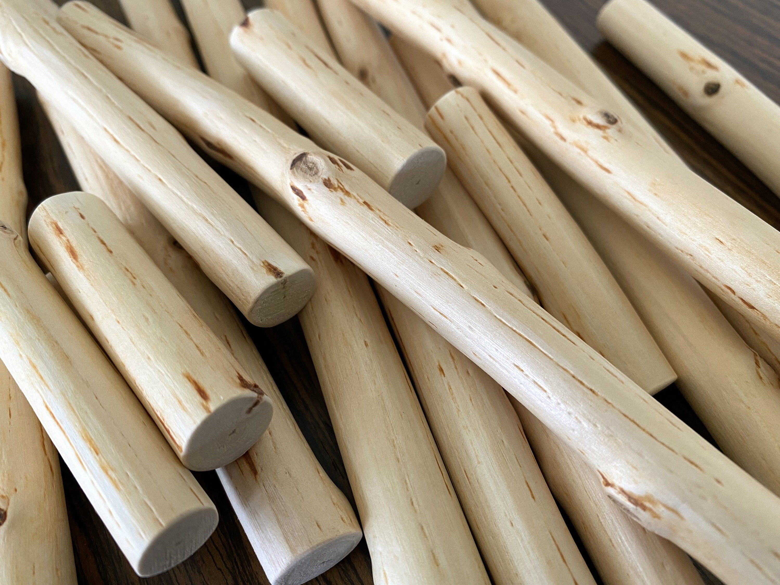 Different Lengths Thin Diameter Natural Wood Dowels Wooden Supplies ...