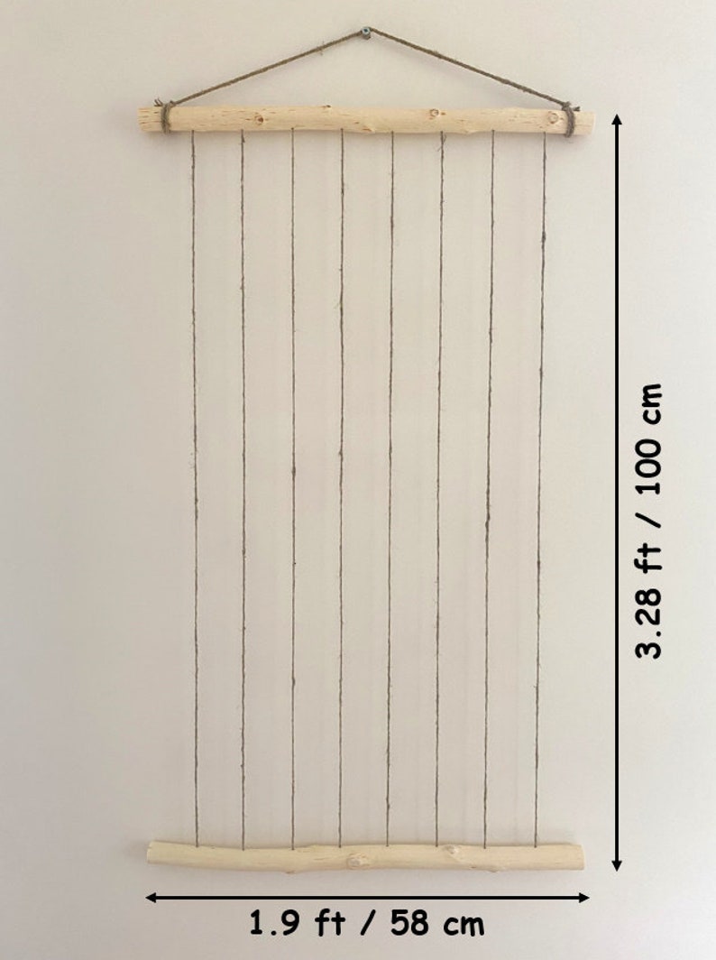 Large Twine Photo Display: Birch Wood Frame With Mini Pegs - Etsy
