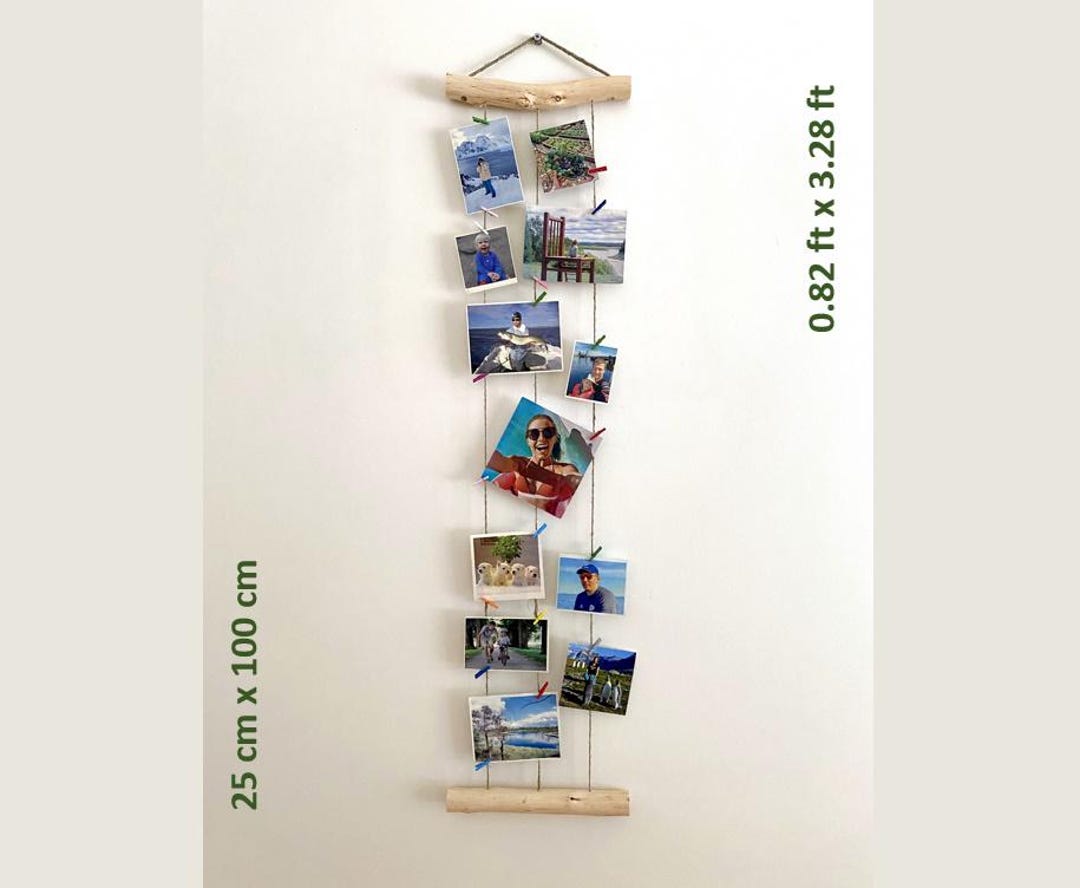 Photo Memory Frame Wall Decor Twine Photo Display With Mini Pegs ...