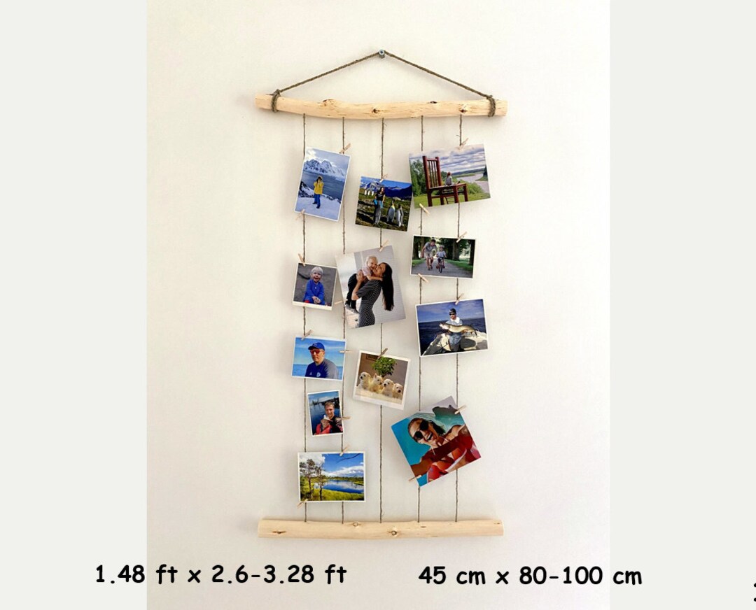 1.78ft/45cm Wide Hanging Pictures Display Photo Memory Frame Wall Decor ...
