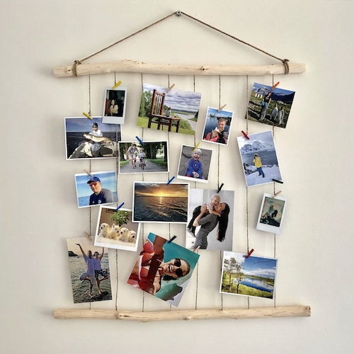 Photo Memory Frame Wall Decor Twine Photo Display With Mini - Etsy