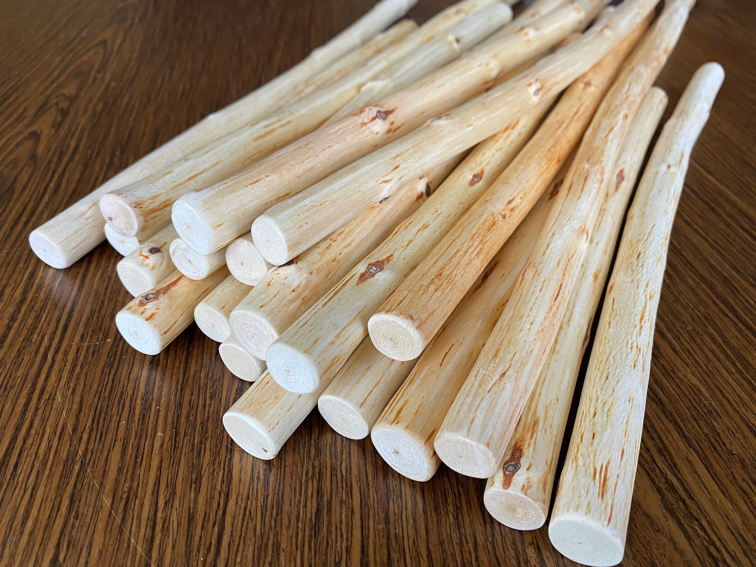 Debarked Wood Sticks Thin Macrame Hanging Dowel Different - Etsy