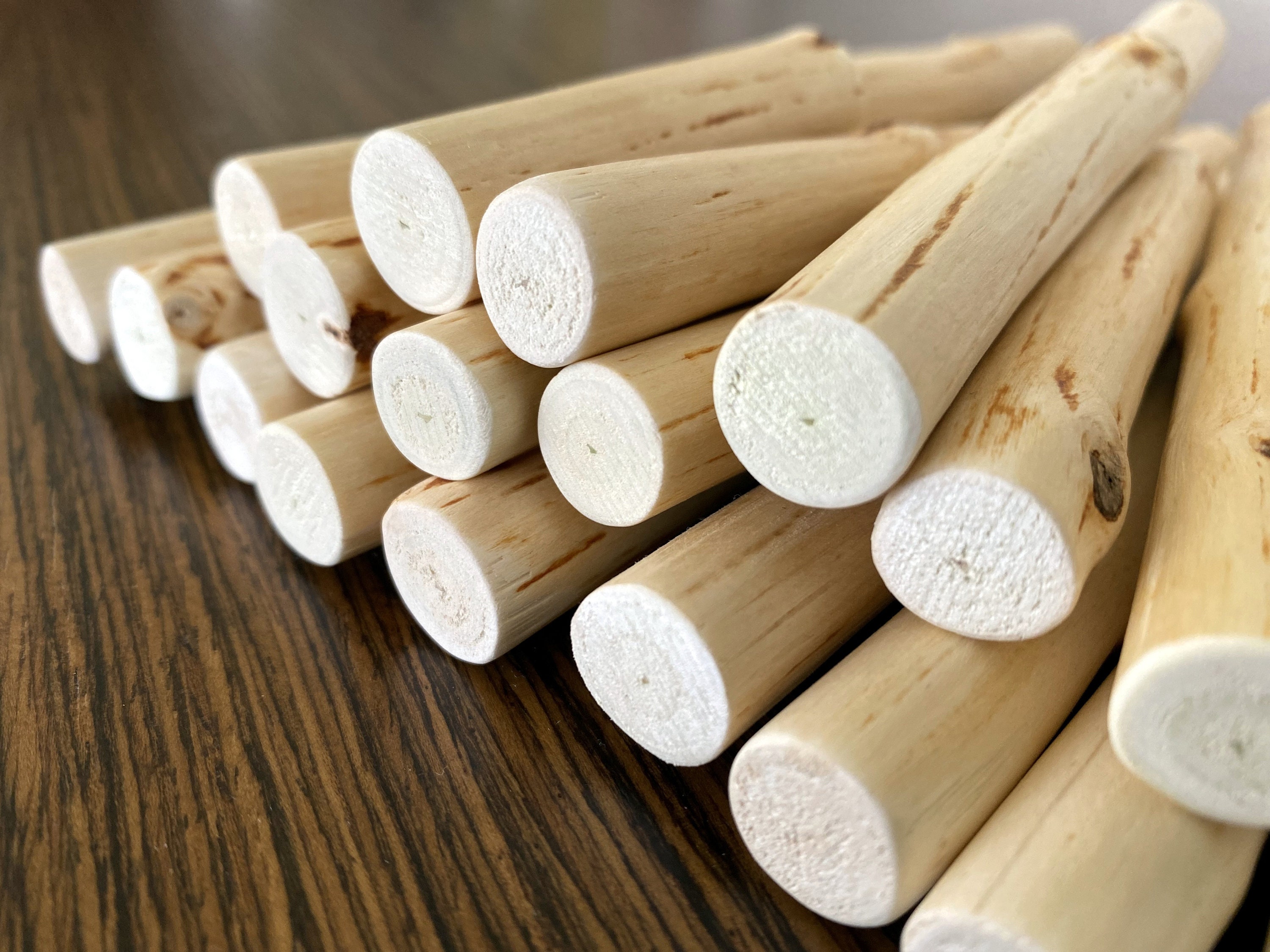 Different Lengths Thin Diameter Natural Wood Dowels Wooden Supplies ...