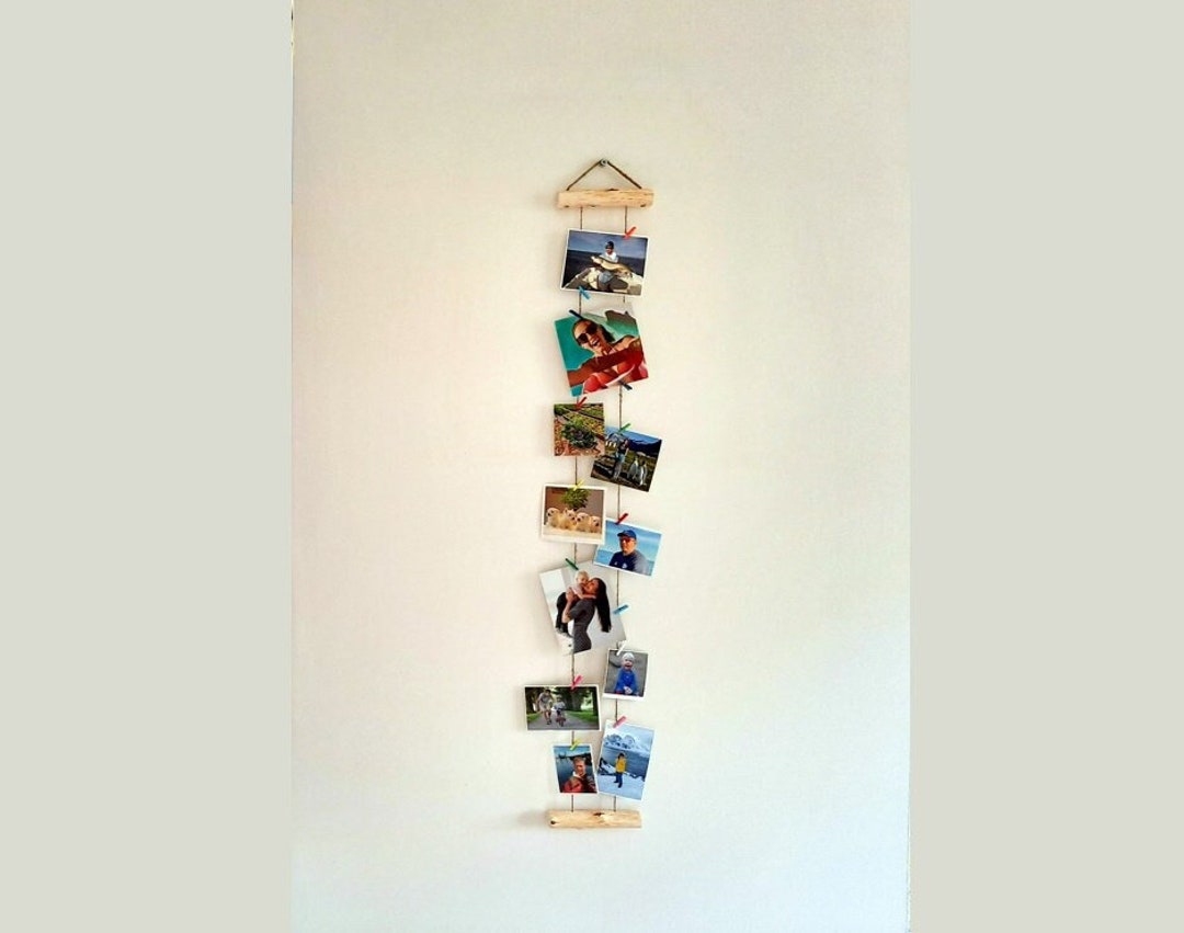 Photo Memory Frame Wall Decor Twine Photo Display With Mini Pegs ...