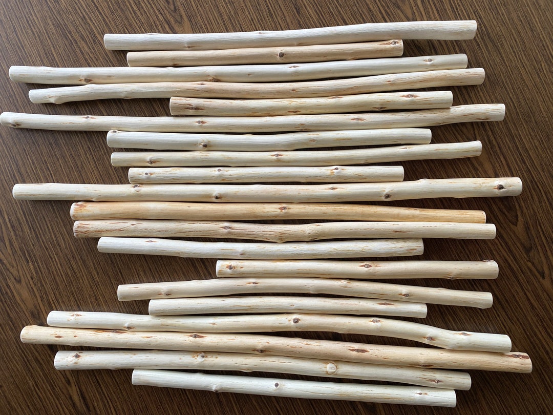 Debarked Wood Sticks Thin Macrame Hanging Dowel Different Sizes for ...