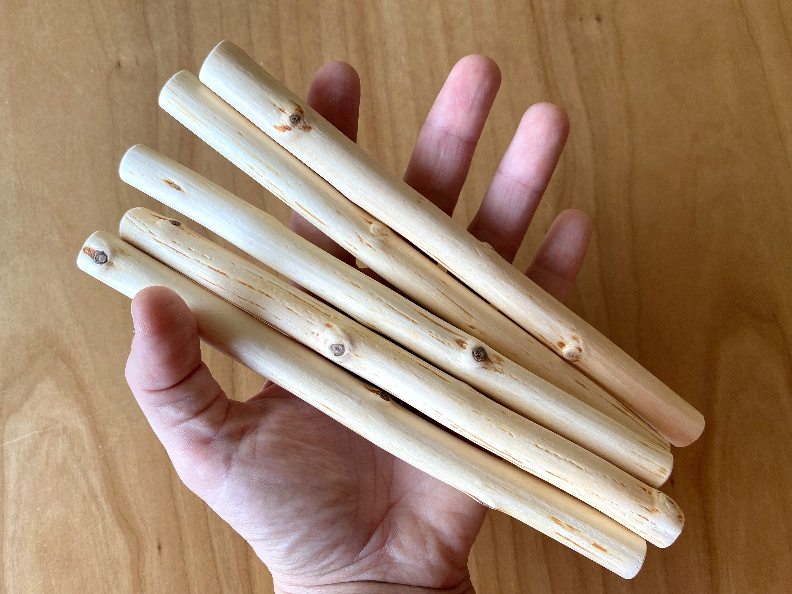 0.55 In/1,4 Cm Thin Peeled Birch Wood Sticks 20cm/7,87in Long for ...