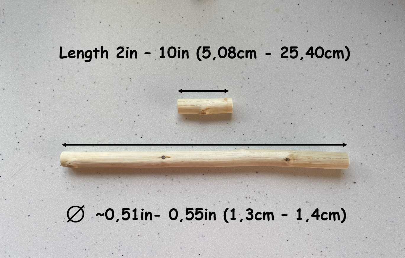 Different Lengths Thin Diameter Natural Wood Dowels Wooden Supplies ...
