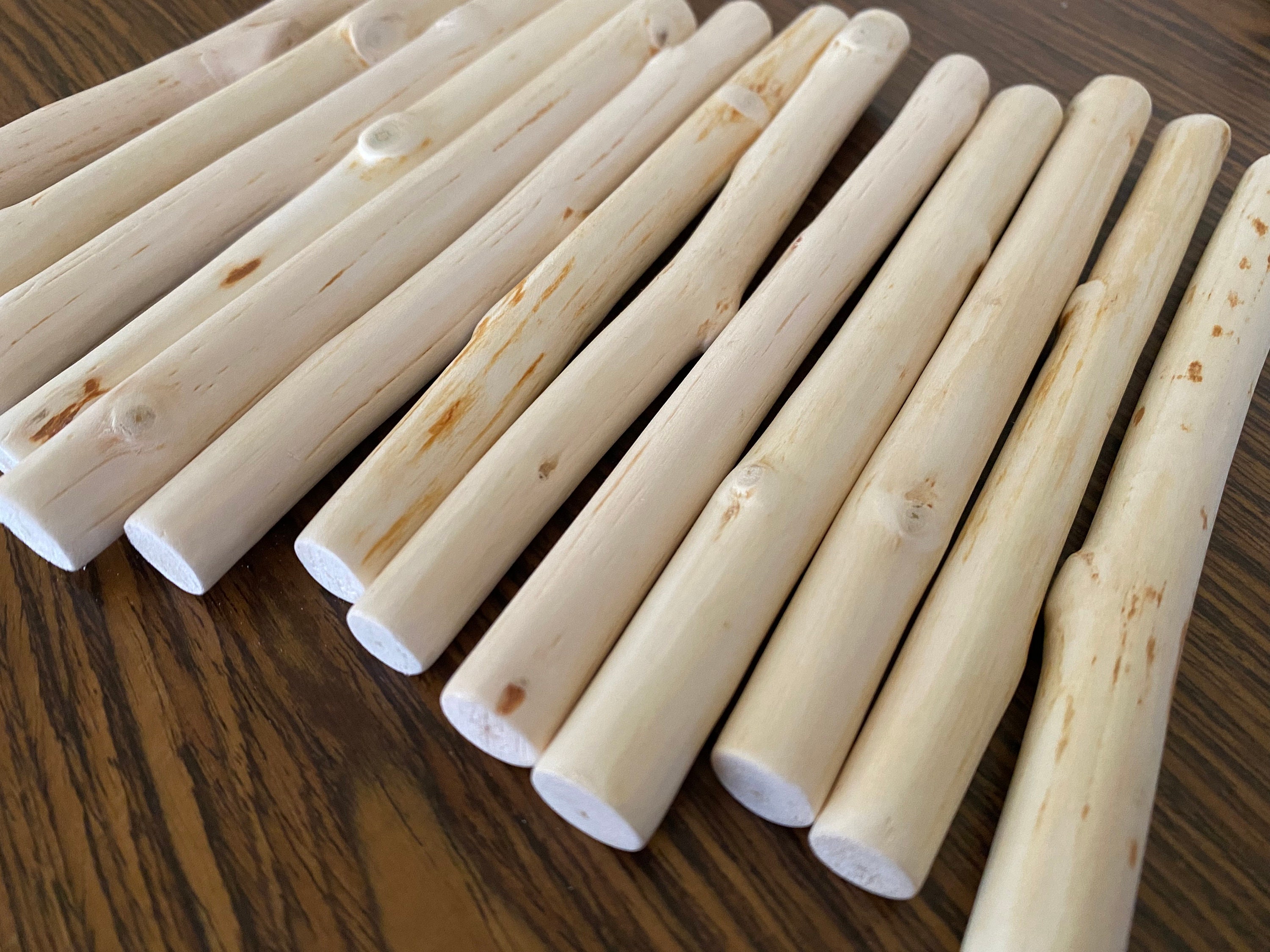 5,9in Small 1/2” Diameter Natural Wood Dowels (set of 7 Sticks) - Etsy ...