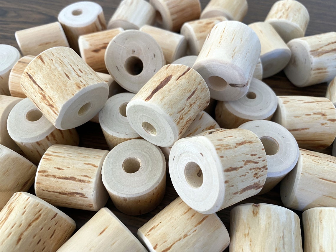 Large Wooden Beads Set 8psc of Custom Hole Beads From - Etsy