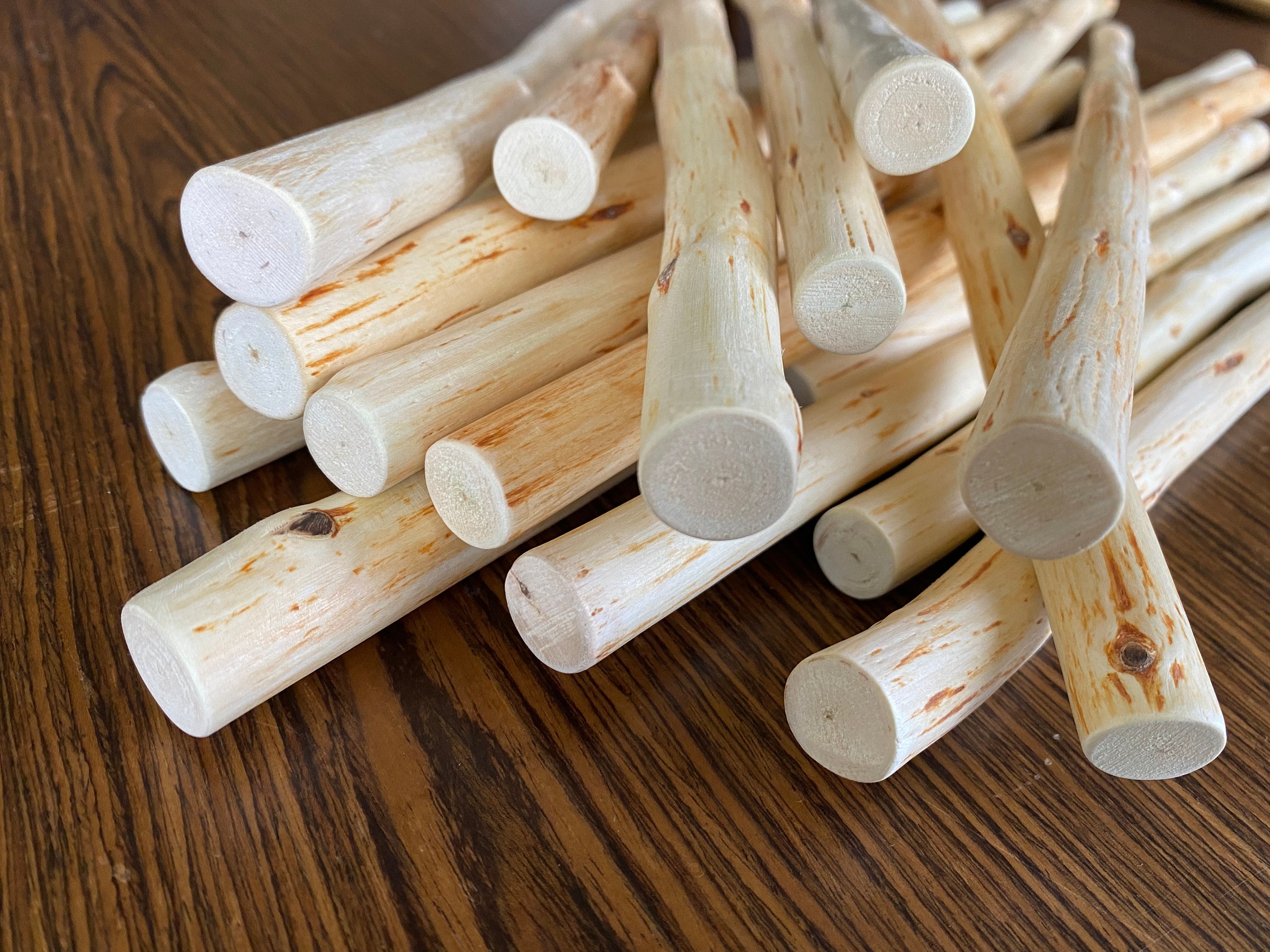 Debarked Wood Sticks Thin Macrame Hanging Dowel Different - Etsy