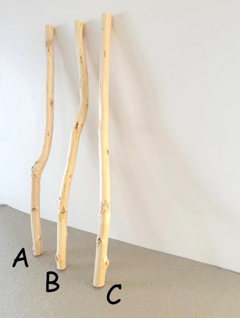 Peeled Hanging Dowel 1,8ft / 55cm Wood Sticks for Hangings Tapestries ...