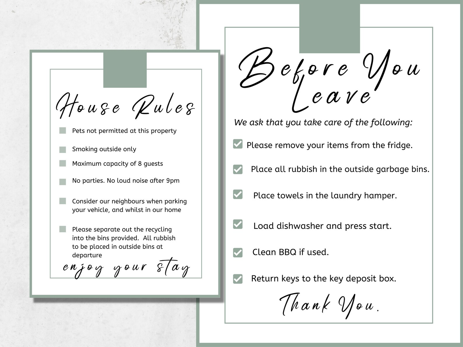 Printable Airbnb House Rules Template