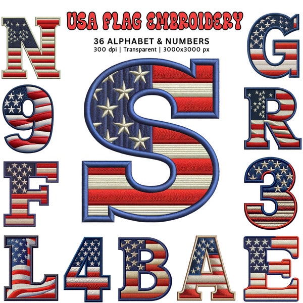 Patriotic Letters - Etsy
