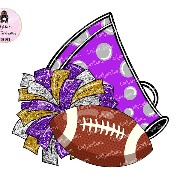 Gold and Purple Cheer Png - Etsy