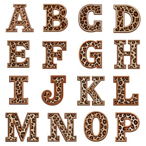 Leopard Faux Embroidery Brown Boho Stitch Alpha, Mother's Day, Leopard ...