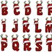 Christmas Santa Alphabet Letter Png Sublimation, Christmas Clip Art ...
