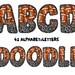 Glitter Football Leopard Doodle Uppercase Font Bundle PNG - Etsy