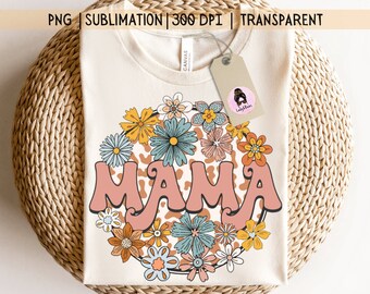 Groovy Mama PNG, Retro Mama PNG, Groovy Design File for Sublimation or Print, Mother's Day ...