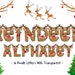 Reindeer Doodle Font Bundle PNG , Christmas Alphabet Clipart Bundle ...