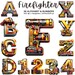 3D Firefighter Alphabet PNG, Firefighter Doodle Letters, 3D Fire Truck ...