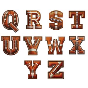 American Football Stitch Embroidery PNG, Sport Alphabet Number PNG ...