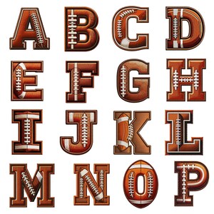 American Football Stitch Embroidery PNG, Sport Alphabet Number PNG ...