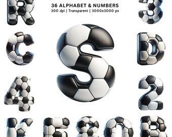 Soccer PNG, Varsity Block Sports Numbers, Doodle Letters, Doodle Font ...