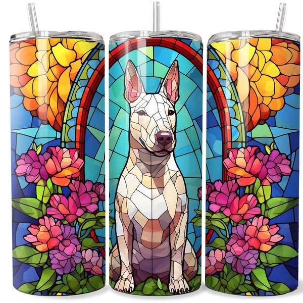 Stained Glass Bull Terrier Template - Etsy