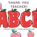 Thank You Teacher Doodle Bundle PNG , Apple Alphabet Clipart Bundle ...