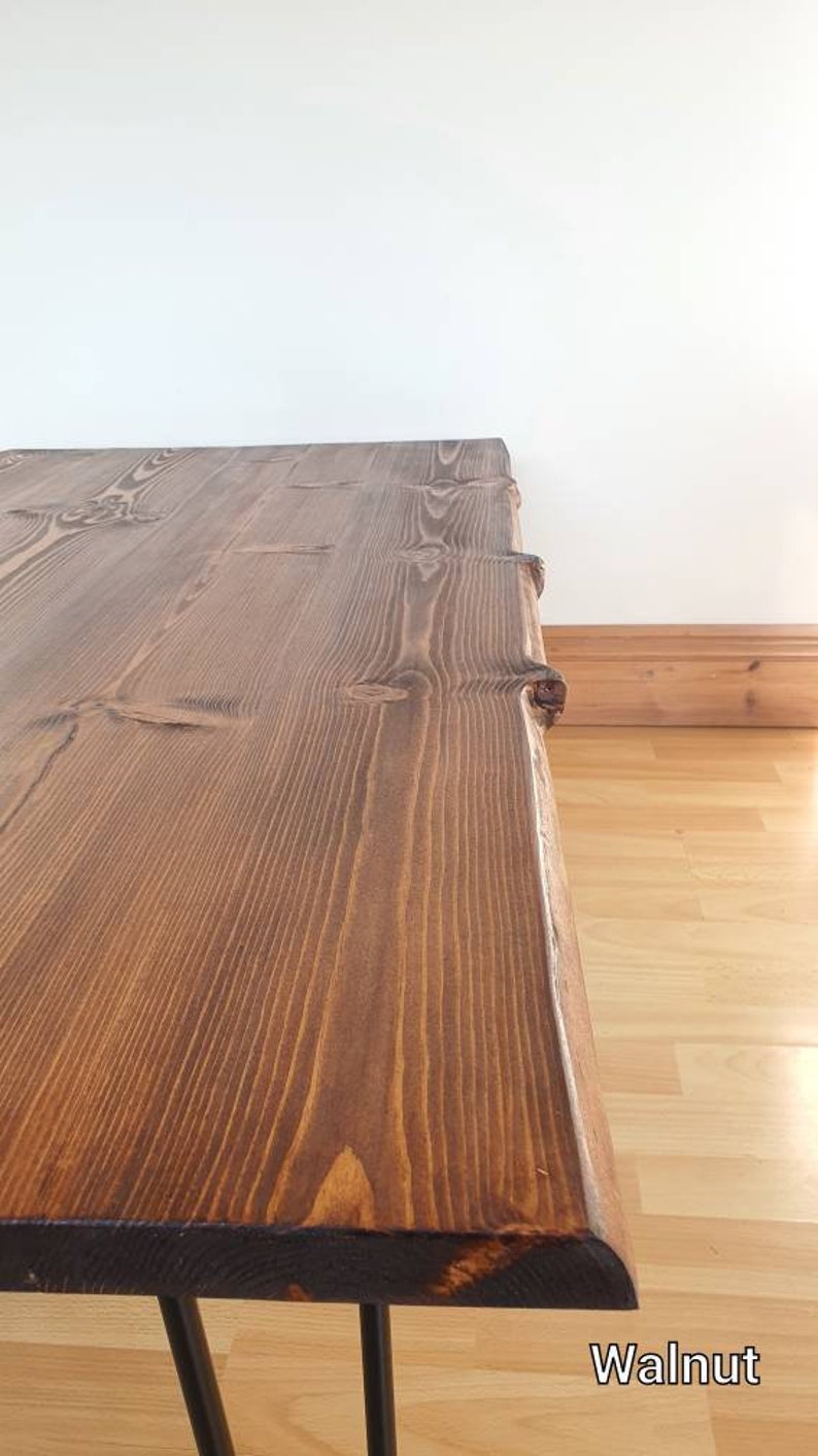 Waney / Live Edge Coffee Table Rustic Solid Wood / Walnut / - Etsy UK