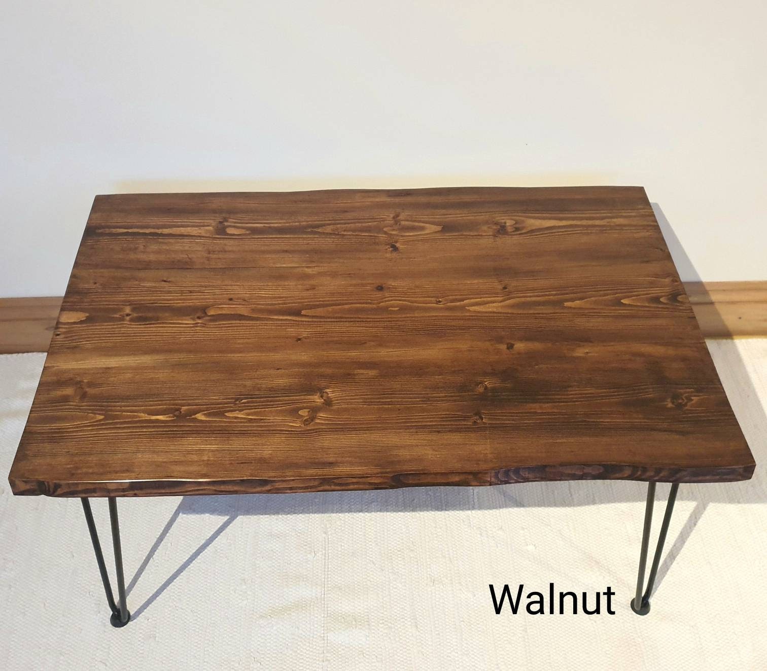 Waney / Live Edge Coffee Table Rustic Solid Wood / Walnut / | Etsy UK