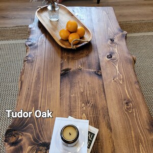 LINA Waney Edge Chunky Coffee Table Solid Rustic Wood - Etsy UK