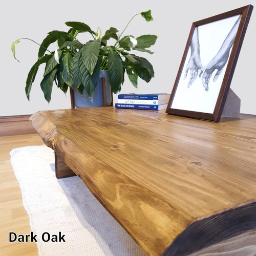 Waney / Live Edge Coffee Table Rustic Tudor Oak Solid Wood - Etsy