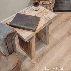 Small DIAN Side Table Rustic Wooden Coffee Table With Angled Legs - Etsy UK