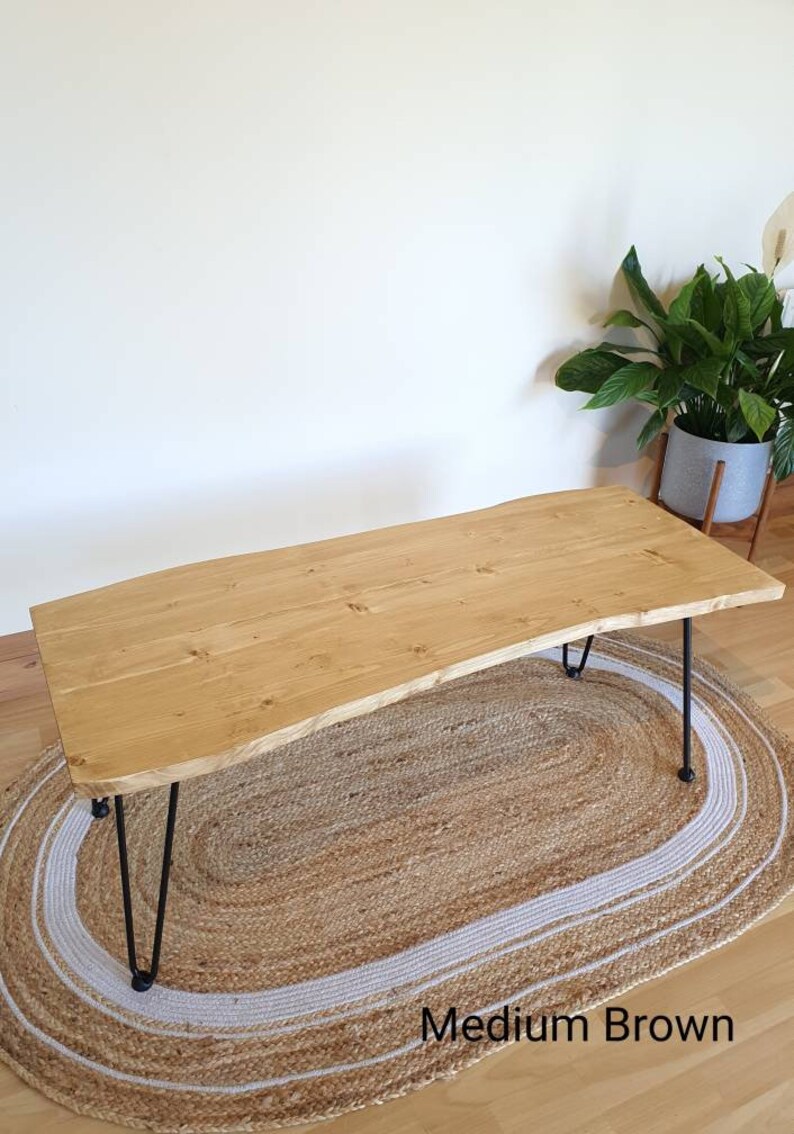 Waney / Live Edge Coffee Table Rustic Solid Wood / Walnut / | Etsy UK