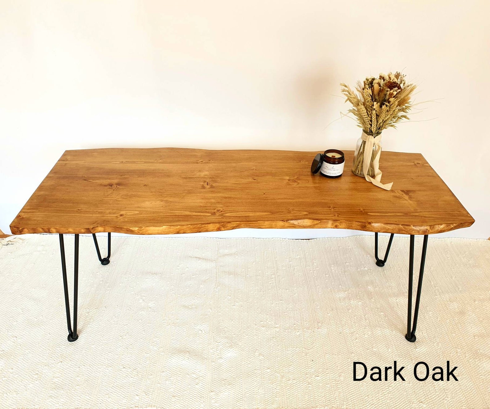 Waney / Live Edge Coffee Table Rustic Solid Wood / Walnut / | Etsy UK