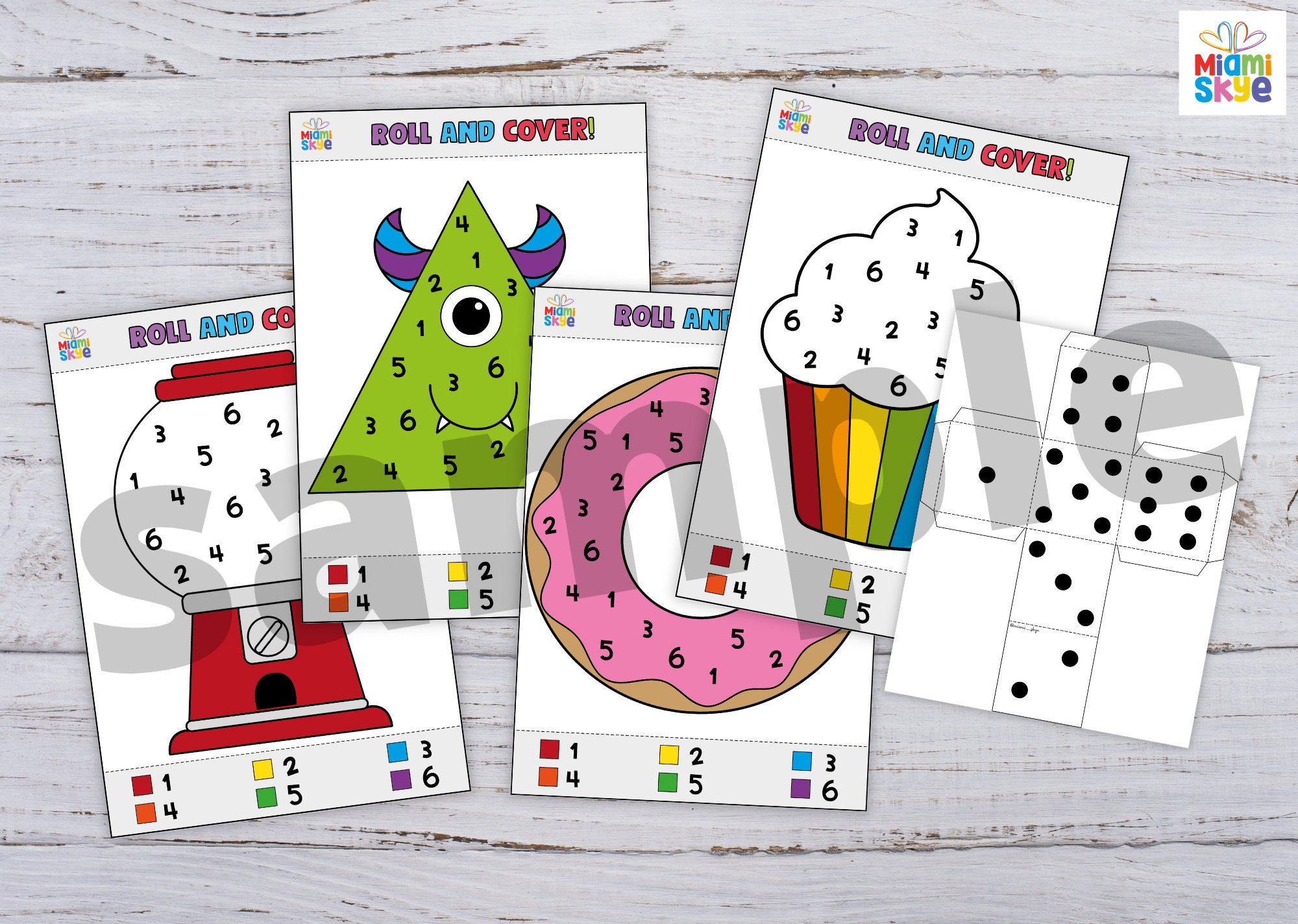 Roll And Cover Number Activity | Etsy