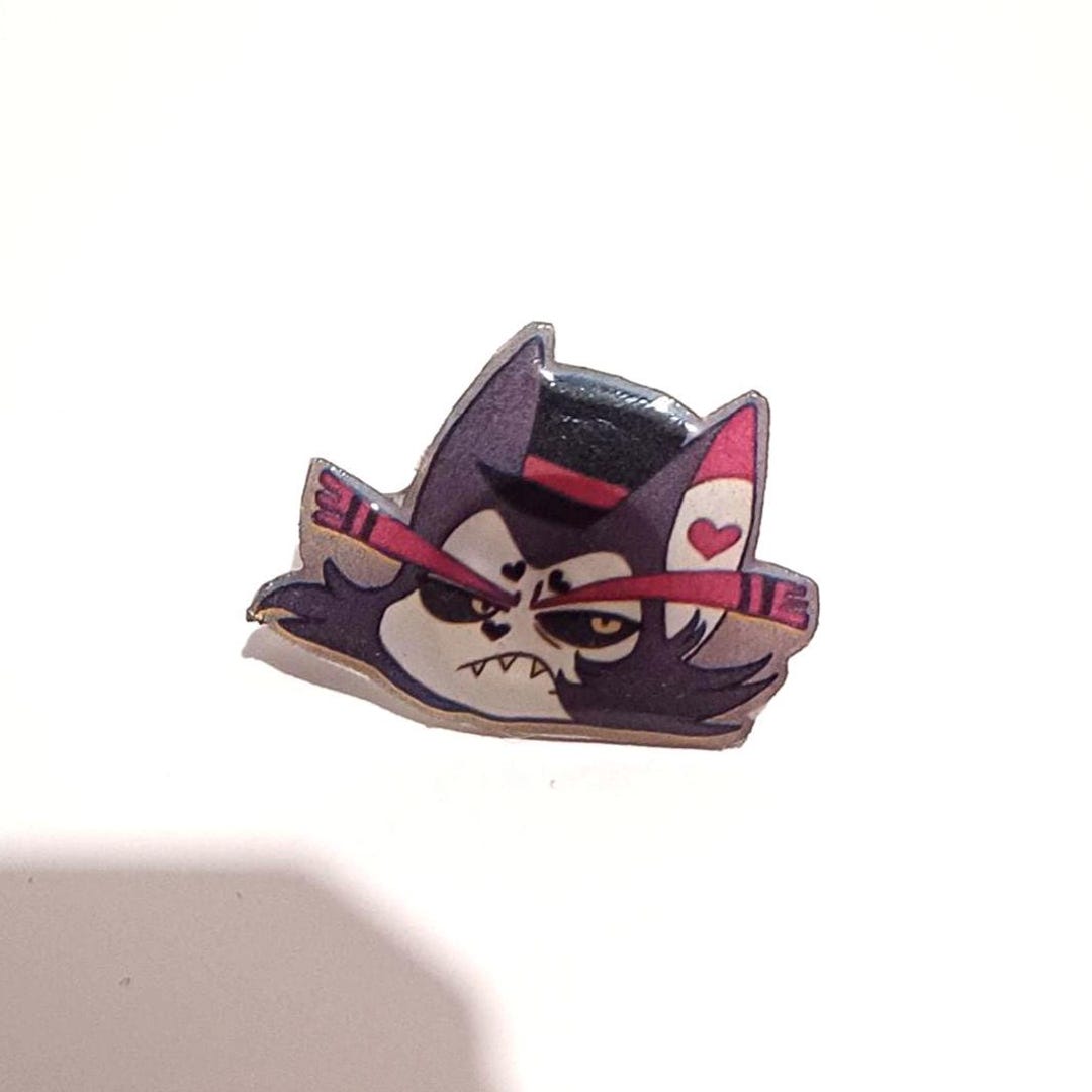 Husk-inspired Pin Hazbin Hotel Fan Art Handmade Shrink Plastic With UV ...